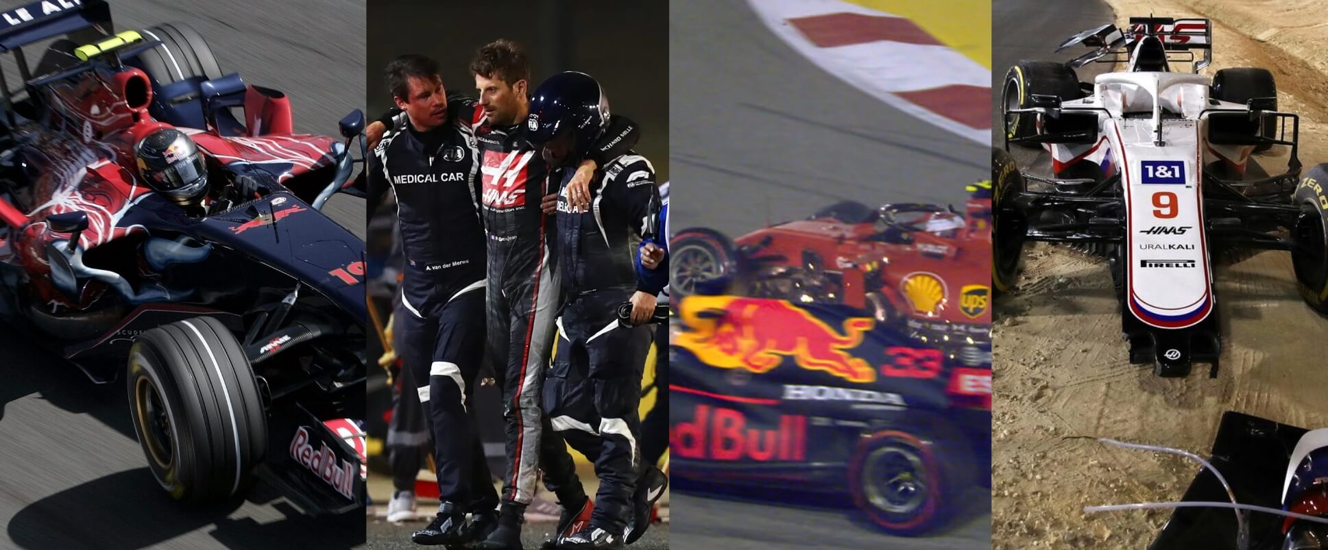 First lap retirements at the Bahrain Grand Prix - Lights Out