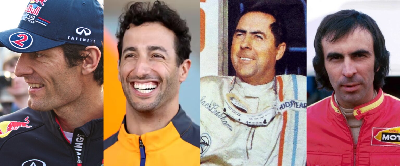 Which Australian F1 driver has started the most races? - Lights Out