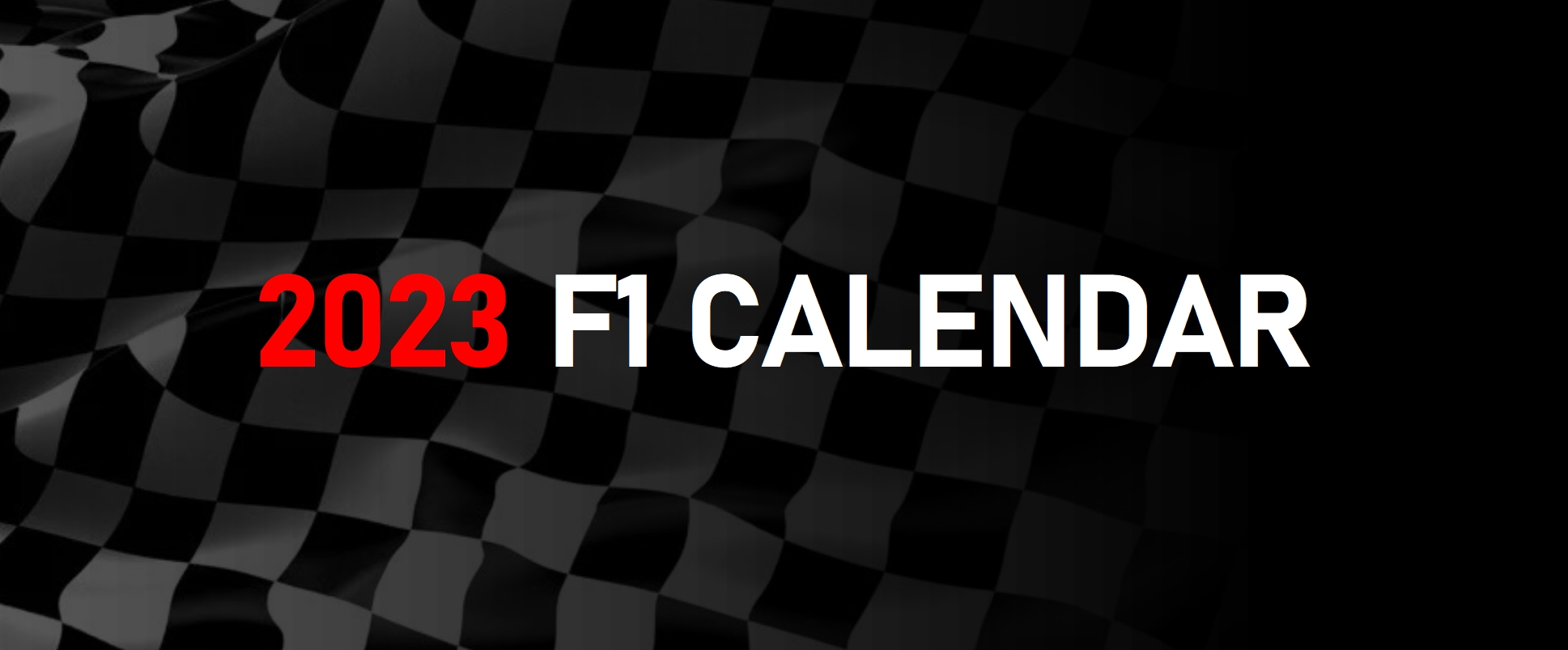 2023 F1 Calendar - Lights Out